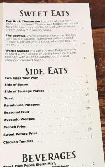 The Pantry Cafe menu in Sycamore, Illinois, USA