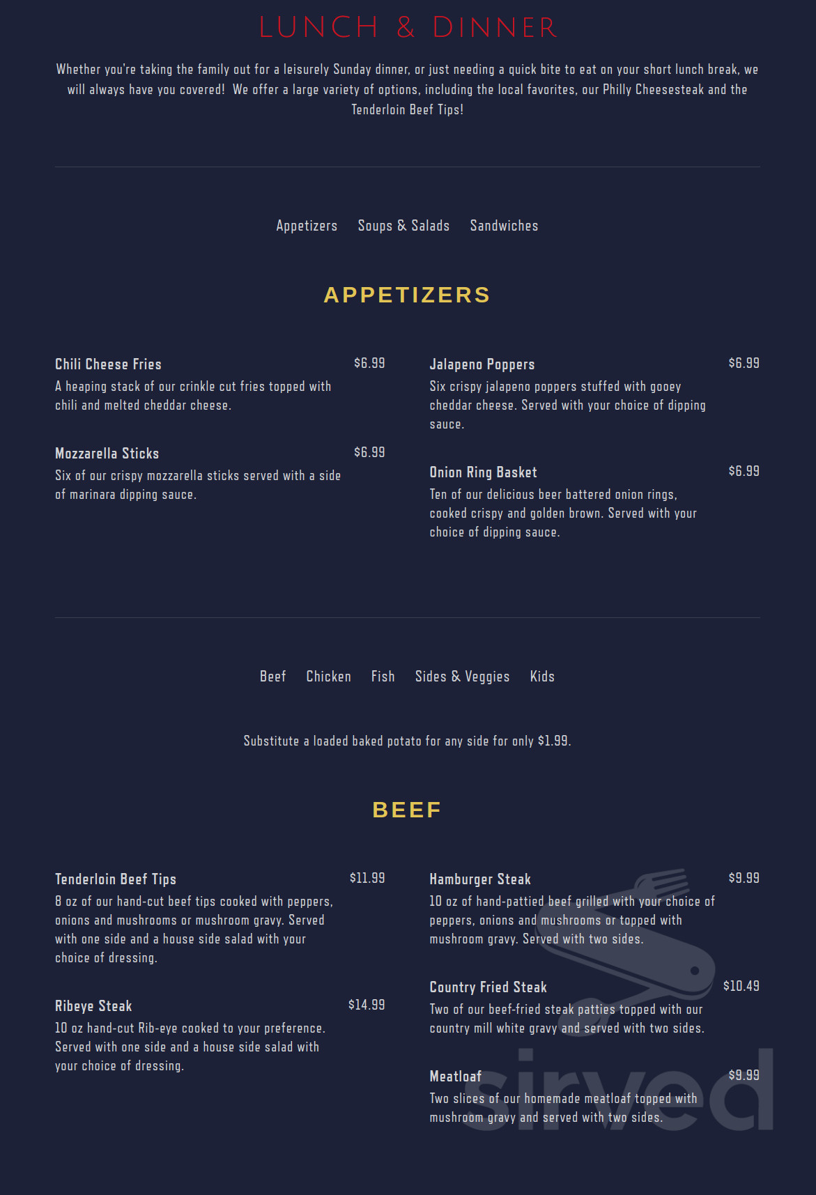 Haywood 209 Cafe menus in Waynesville, North Carolina, United States