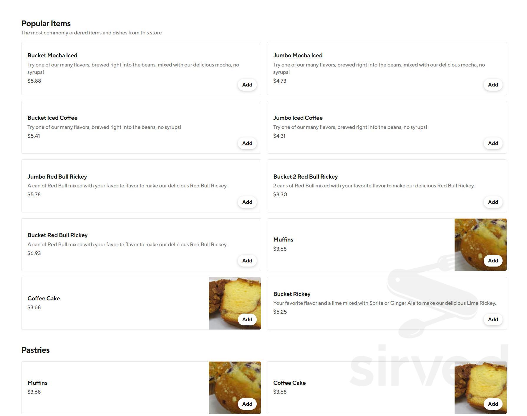 PS Gourmet Coffee menu in Braintree, Massachusetts, USA