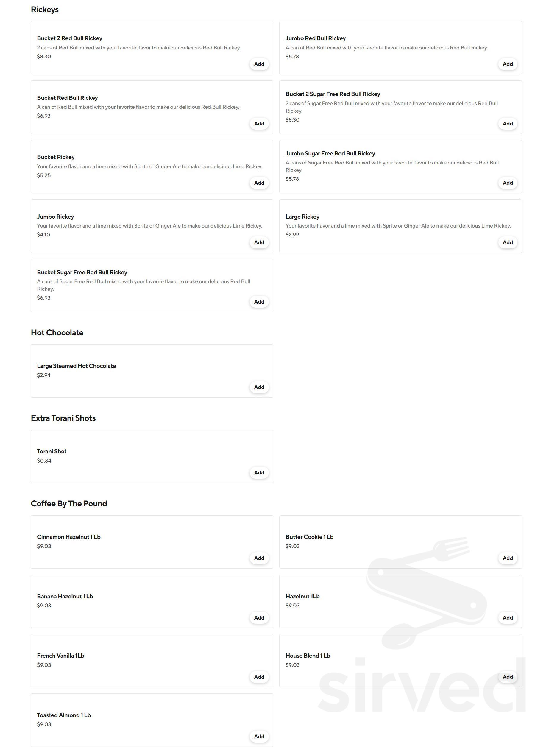 PS Gourmet Coffee menu in Braintree, Massachusetts, USA