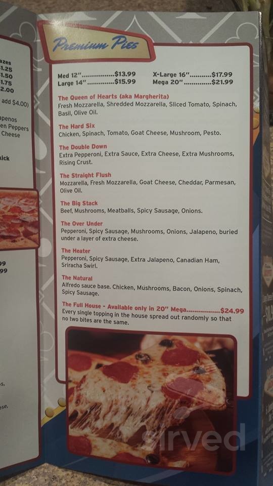 Jackpot Pizza menu in Spring, Texas, USA