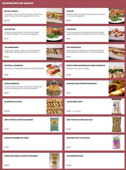 Roselli's Italian Market menu in Medford, New Jersey, USA