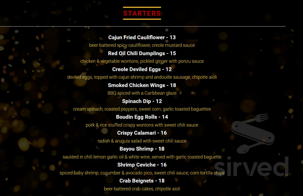 KISS menu in Dallas, Texas, USA