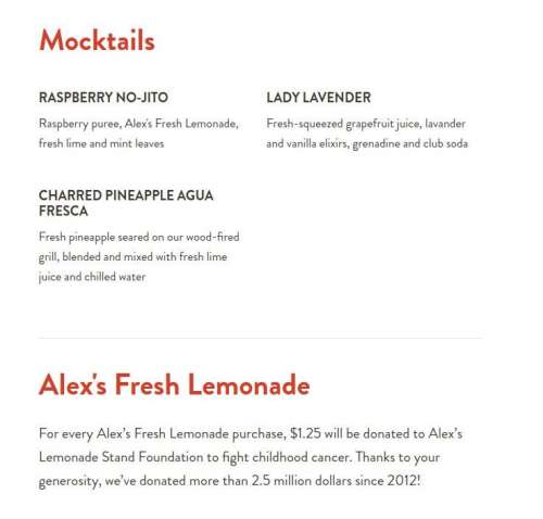 Firebirds menu in Houston, Texas, USA