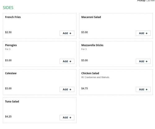 Brookside Deli menu in Macungie, Pennsylvania, USA