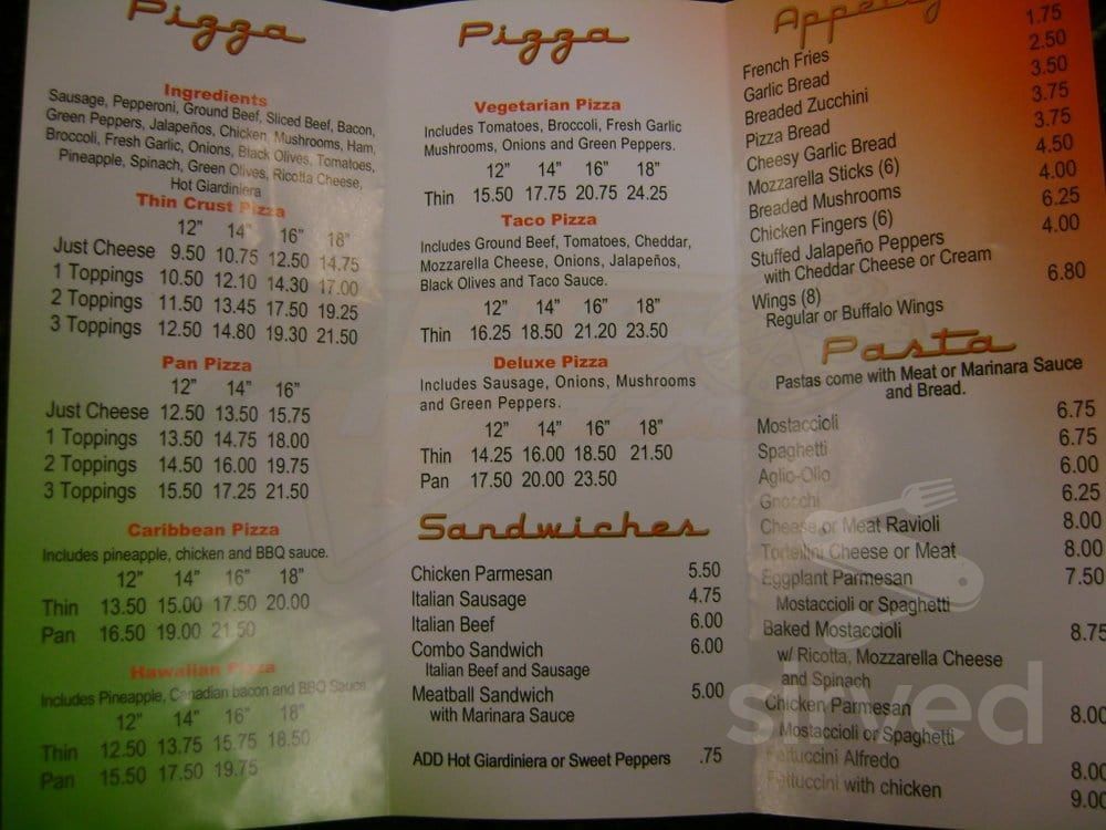 Acuna Pizza menus in Roselle, Illinois, United States