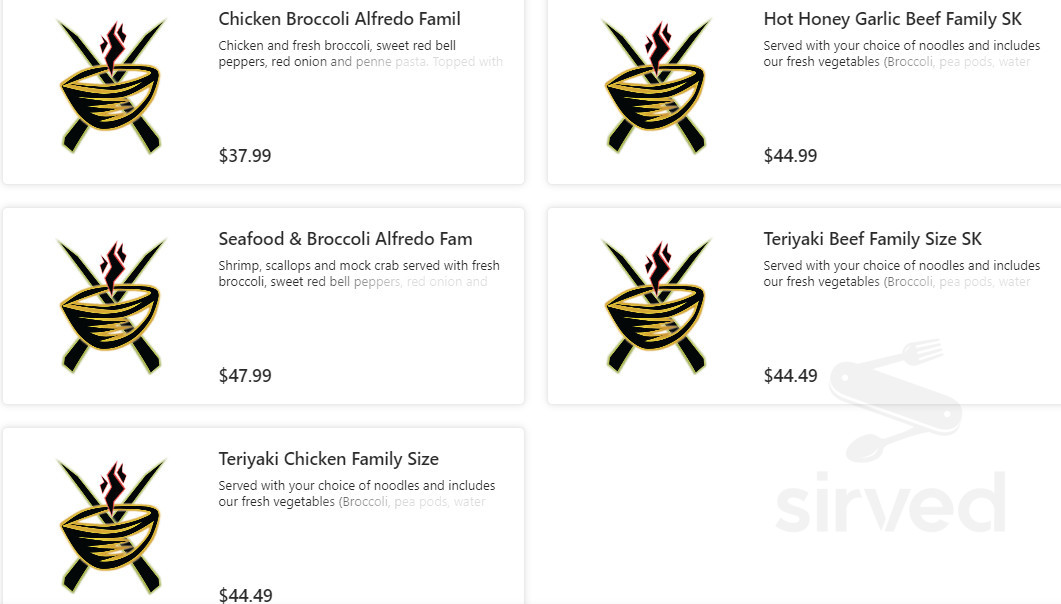 Menu - Winnipeg MB's Mongo's Grill | Sirved