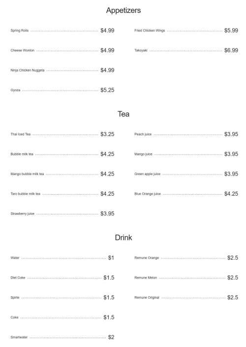 T-Swirl Crepe menu in Pooler, Georgia, USA