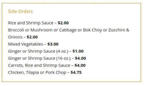 Nagano Japanese Restaurant menu in Conover, North Carolina, USA