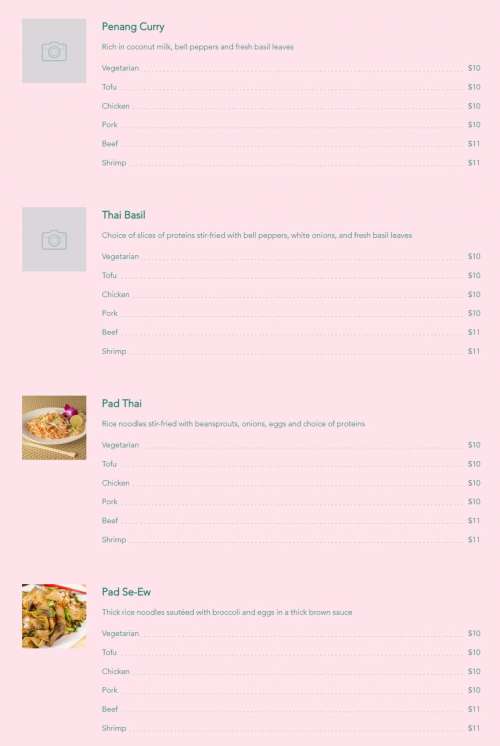 @BANGKOK THAI EXPRESS menu in Carpentersville, Illinois, USA