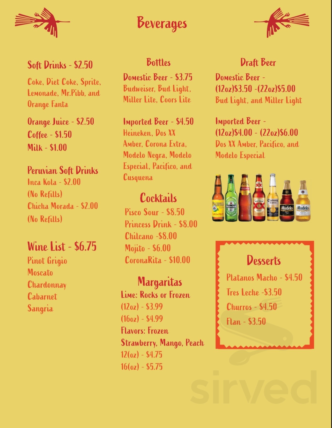 Pisco Sour Latin Family Restaurant menus in Shelbyville, Kentucky ...