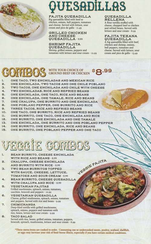 Romo's Mexican Restaurant and Cantina menu in Cookeville, Tennessee, USA