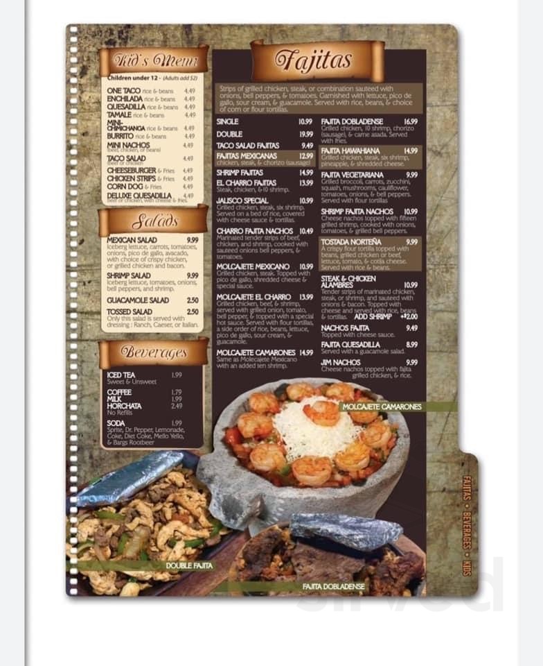 El Charro of Fraser menus in Fraser, Michigan, United States