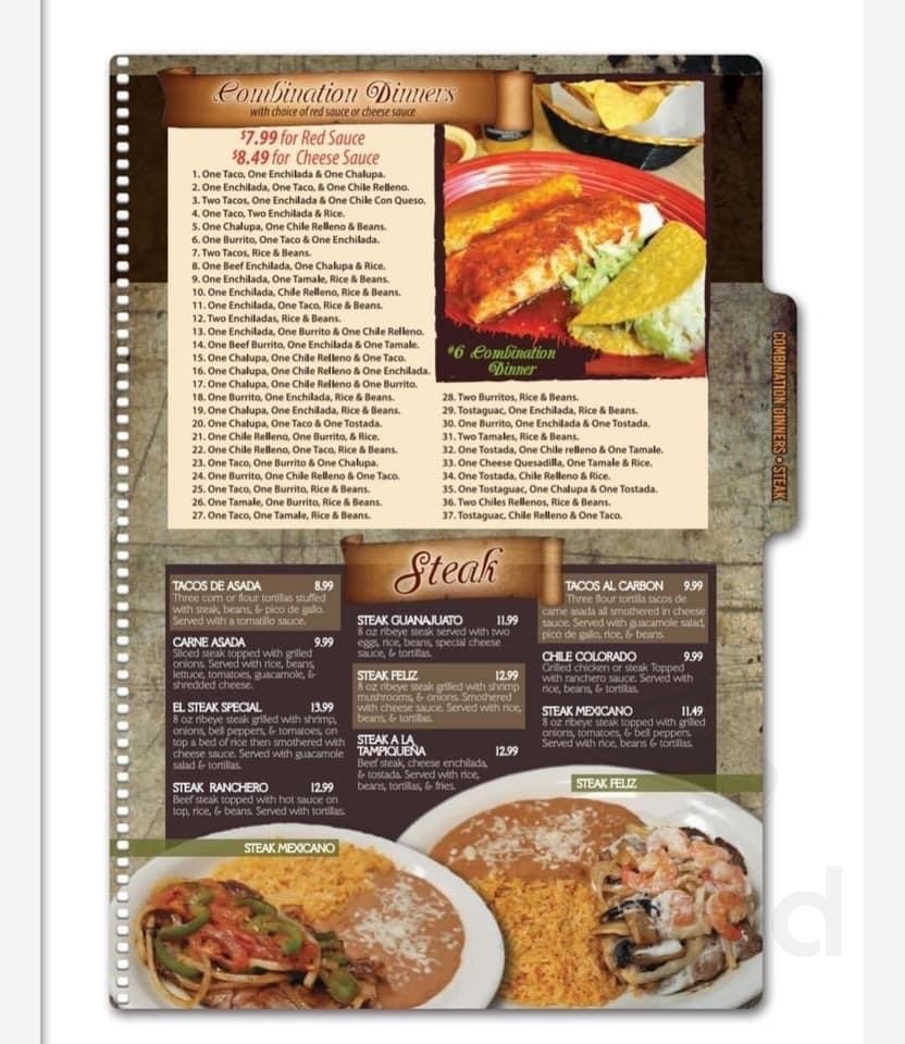 El Charro of Fraser menus in Fraser, Michigan, United States