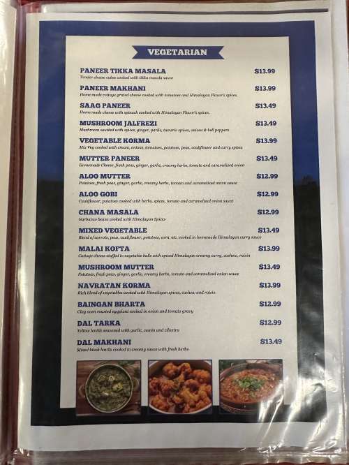 Himalayan Flavor-Logan menu in Logan, Utah, USA