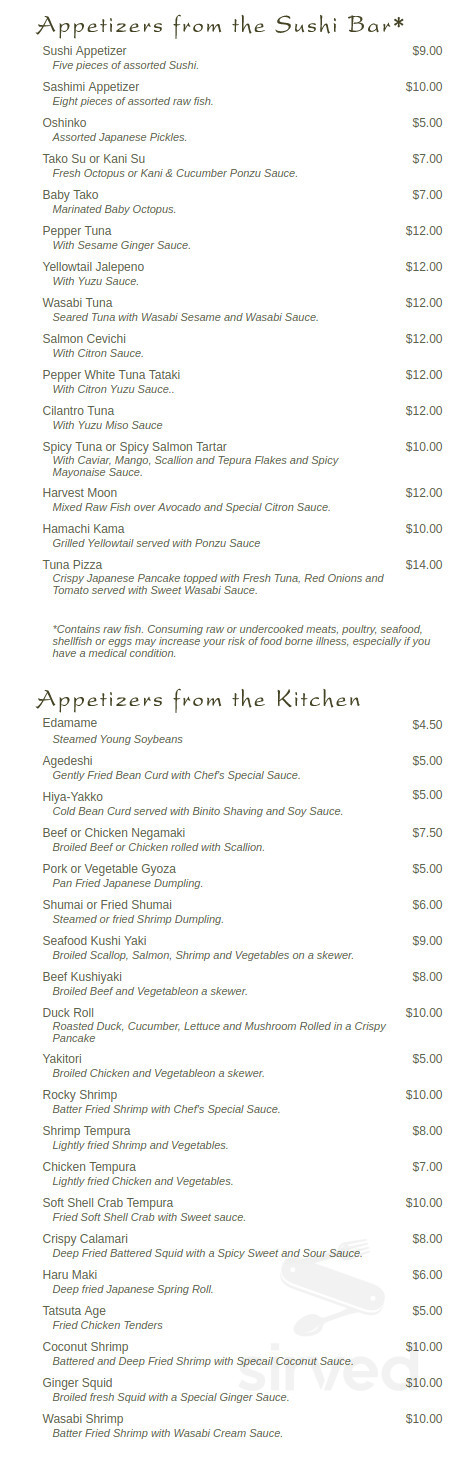 Sakimura Meriden menu in Meriden, Connecticut, USA