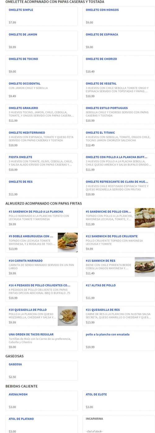 Munchies Breakfast & lunch menu in Fall River, Massachusetts, USA