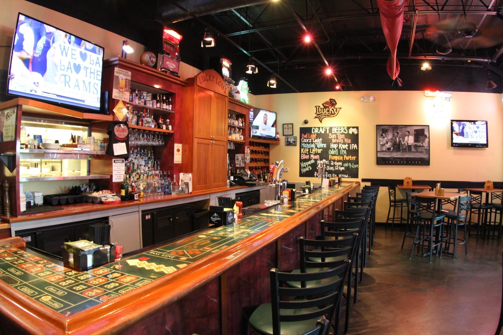 Lucky Lou's menu in Mesa, Arizona, USA