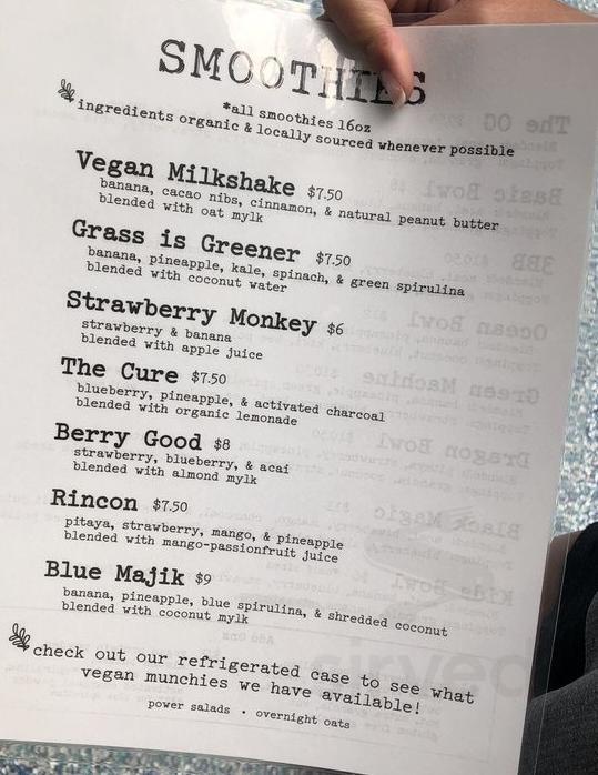 Three Blonde Bakers menu in Bethany Beach, Delaware, USA