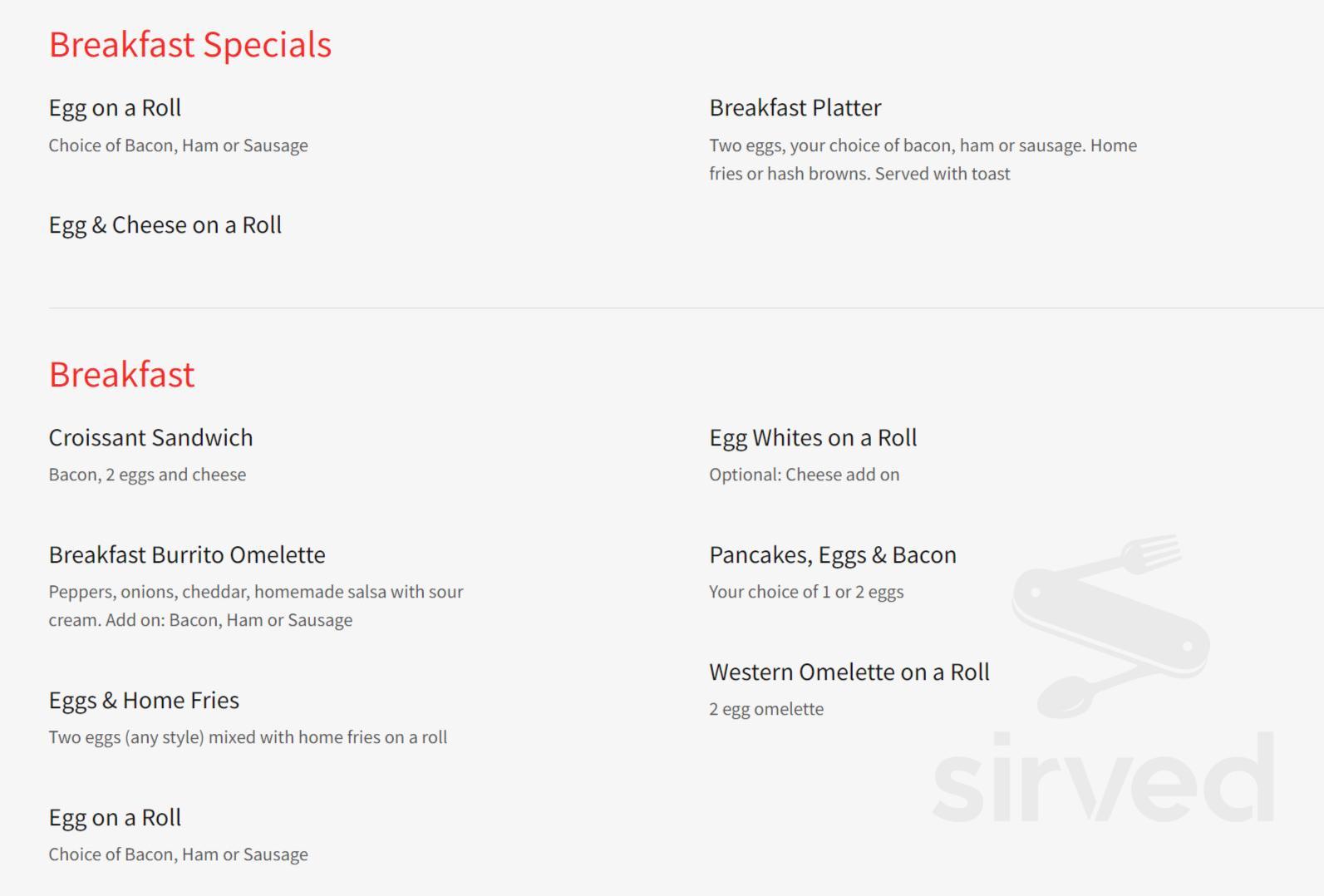 The Foodie Shack Eaterie menu in Bohemia, New York, USA