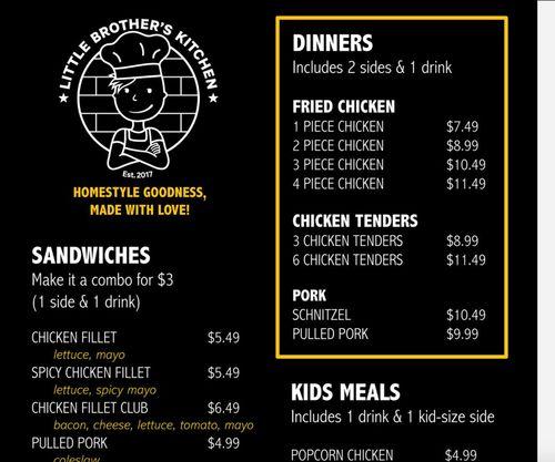 Chuck's Chicken Plus menu in Newmarket, Ontario, Canada