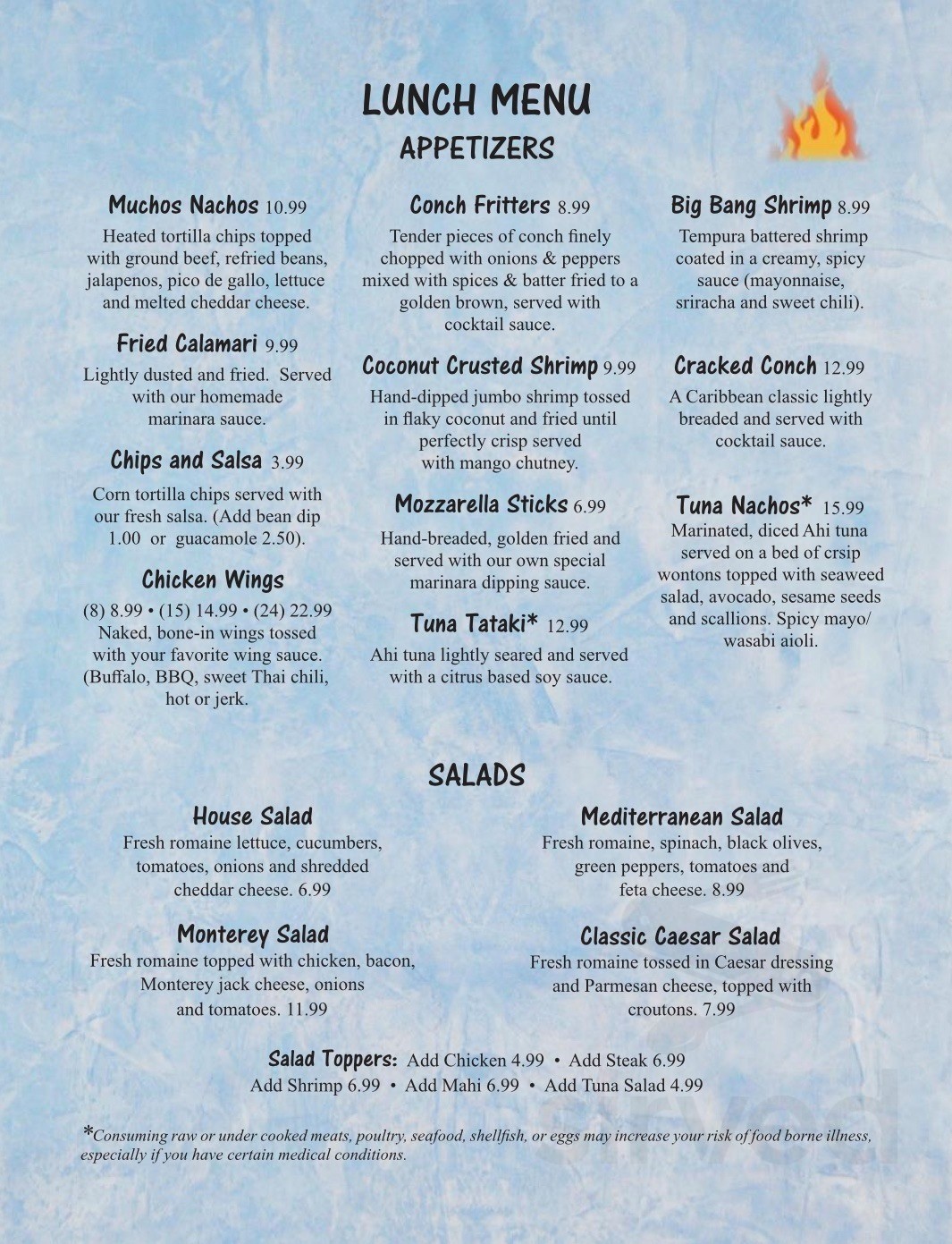 Menu - Key Largo FL's Alfredo's Cookhouse | Sirved