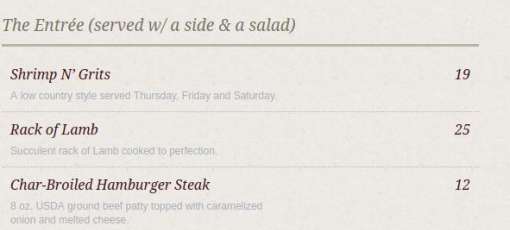 Menu for Depot Bar & Grill in Springfield, TN | Sirved