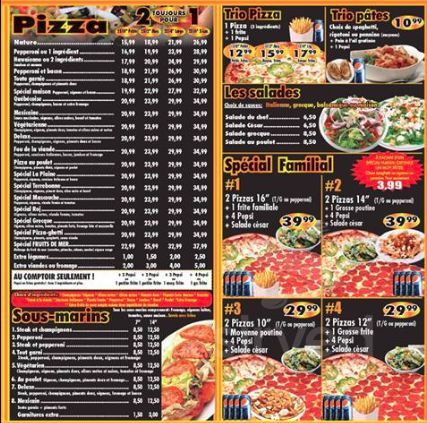 Menu for Roj Pizza (Cem) in Mascouche, QC | Sirved