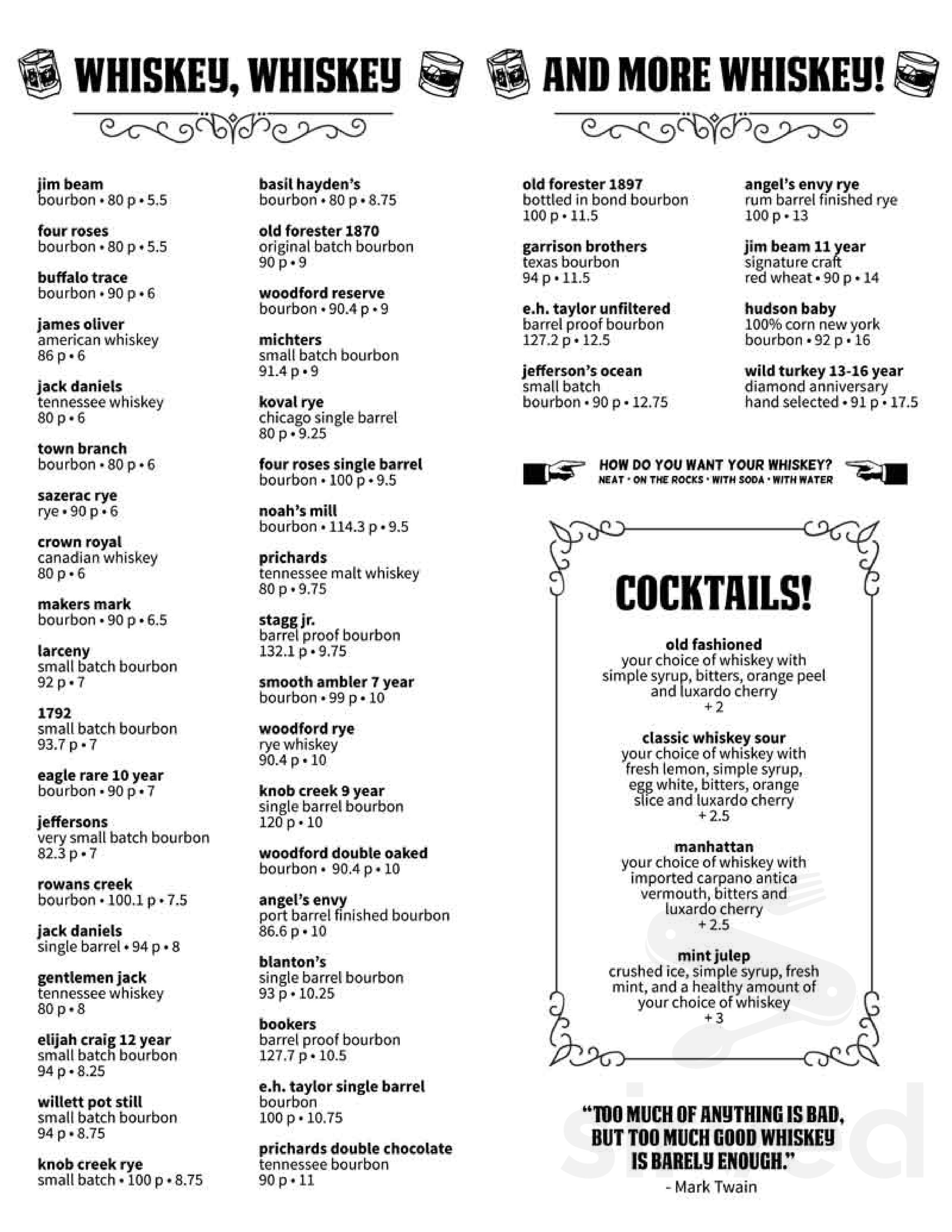 Gallagher's Restaurant menu in Waterloo, Illinois, USA