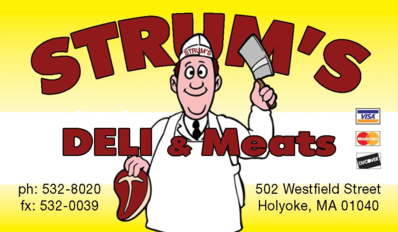 Menu for Strum's Deli & Meats in Holyoke, MA | Sirved