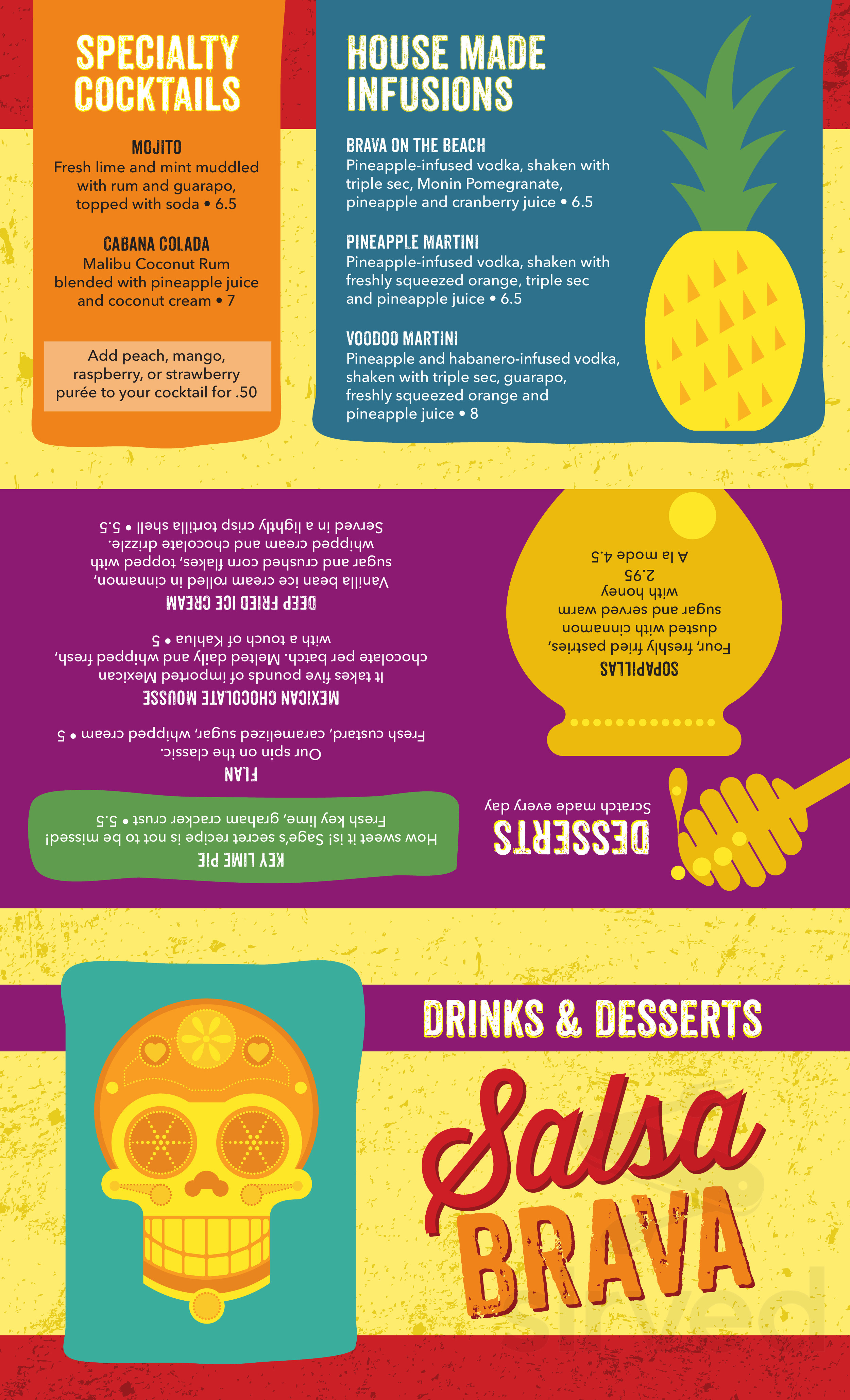 Salsa Brava menu in Flagstaff, Arizona, USA