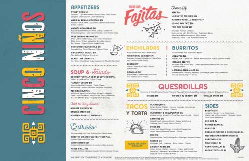 Cinco Ninos menu in Round Rock, Texas, USA