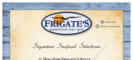 Menu for Frigate's Waterfront Bar & Grill - Melbourne in Melbourne, FL ...