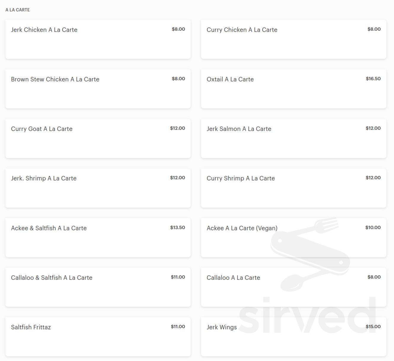 Menu - North Hollywood CA's THE ORIGINAL COLEYS LLC | Sirved