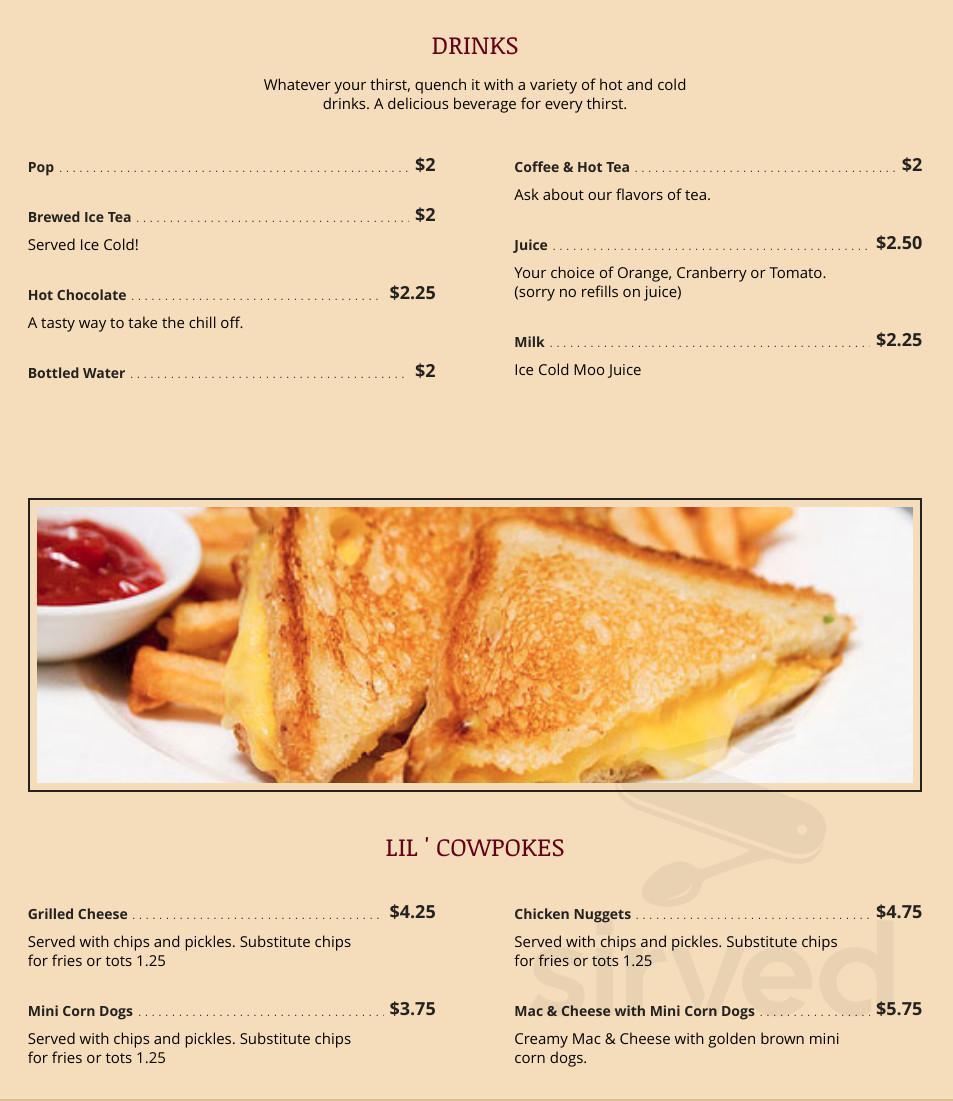 Menu - Chugwater WY's Stampede Saloon And Eatery | Sirved
