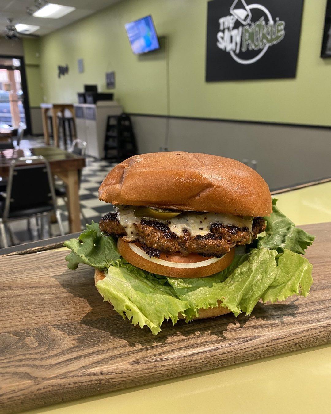 The Salty Pickle menu in Coalinga, California, USA