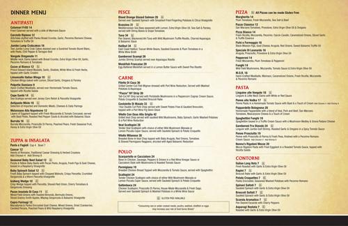 Pazzo MMX - Italian Restaurant menu in Red Bank, New Jersey, USA