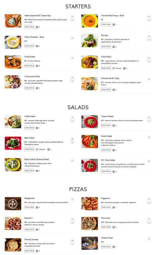 NoPo Café, Market & Bar menu in Houston, Texas, USA