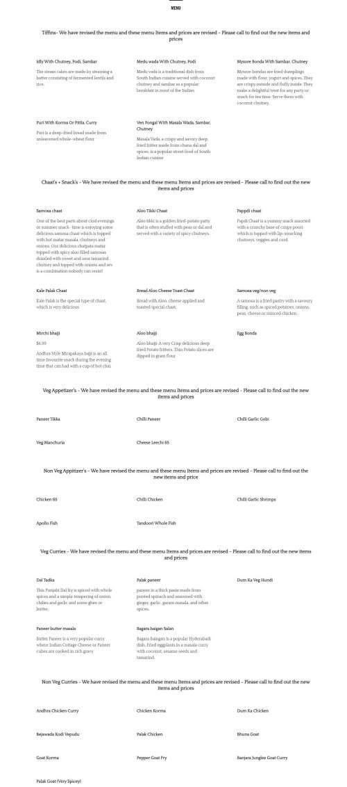 Five Spice menu in Franklin Park, New Jersey, USA