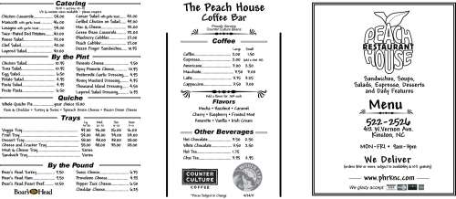 Peach House Restaurant menu in Kinston, North Carolina, USA