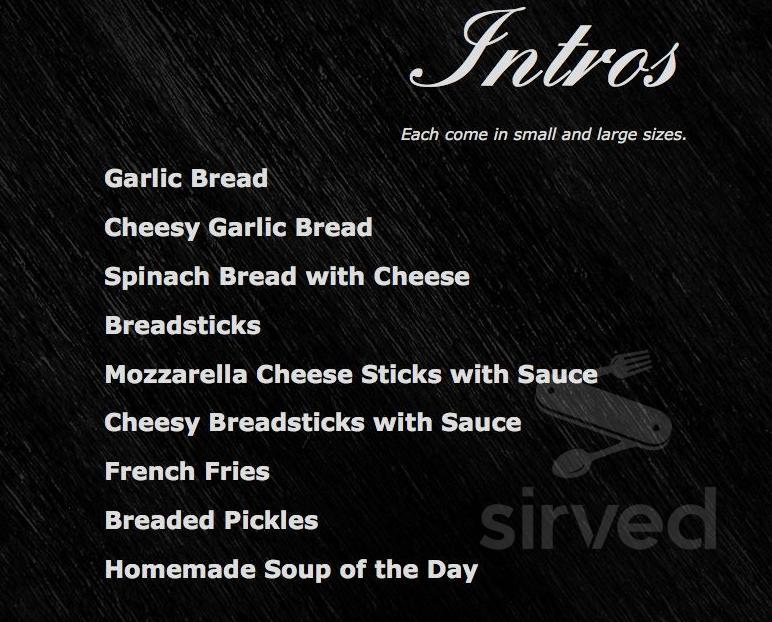 Werkhaus Pizza menu in Cincinnati, Ohio, USA