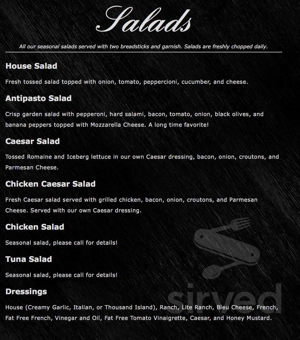 Werkhaus Pizza menu in Cincinnati, Ohio, USA