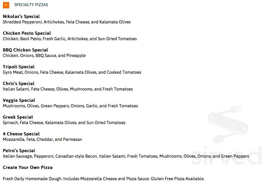 Christos On Alki menu in Seattle, Washington, USA