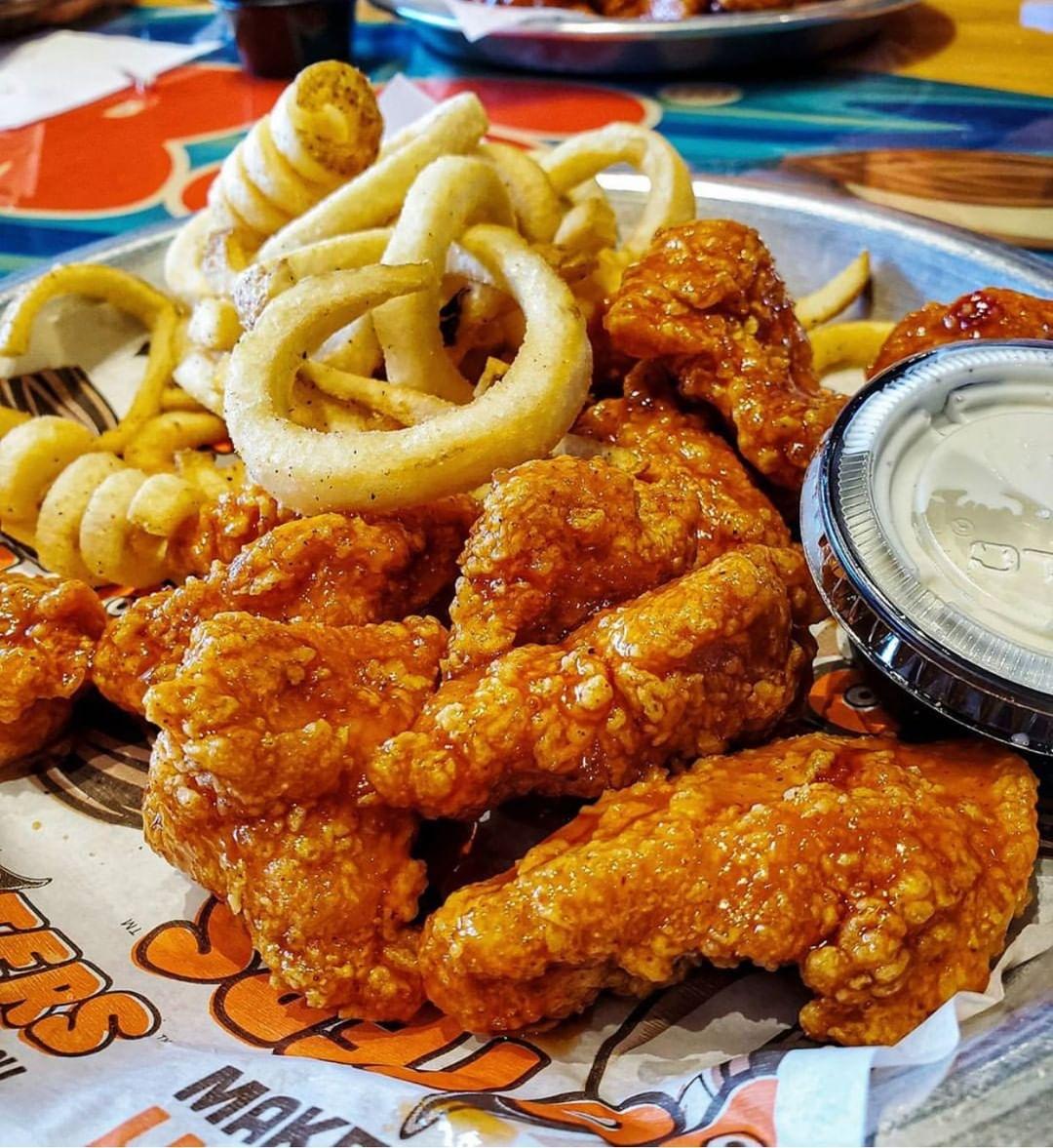 Hooters menu in Knoxville, Tennessee, USA