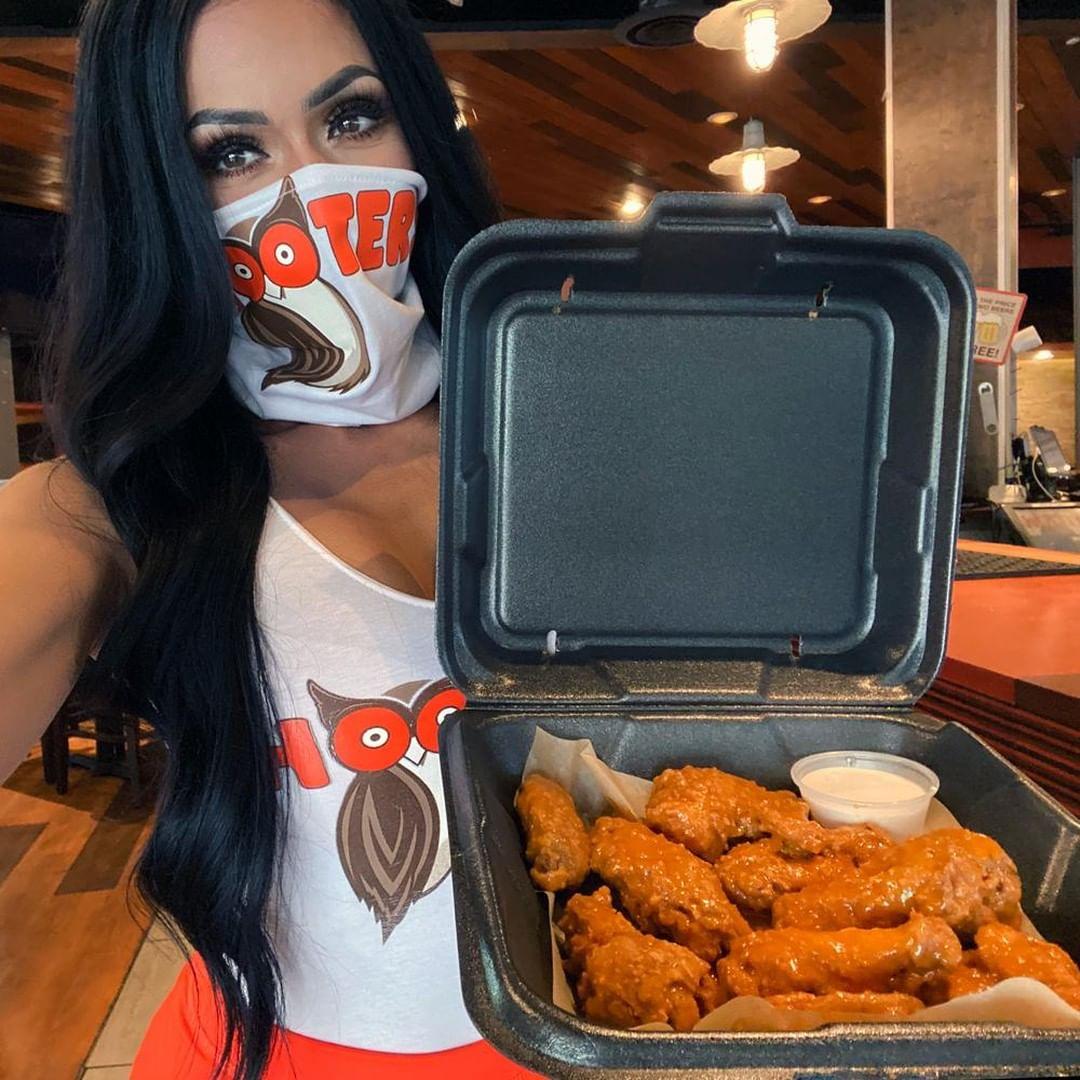 Hooters menu in Irving, Texas, USA