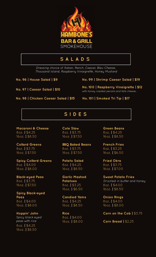 Hambone's menu in Bellflower, California, USA