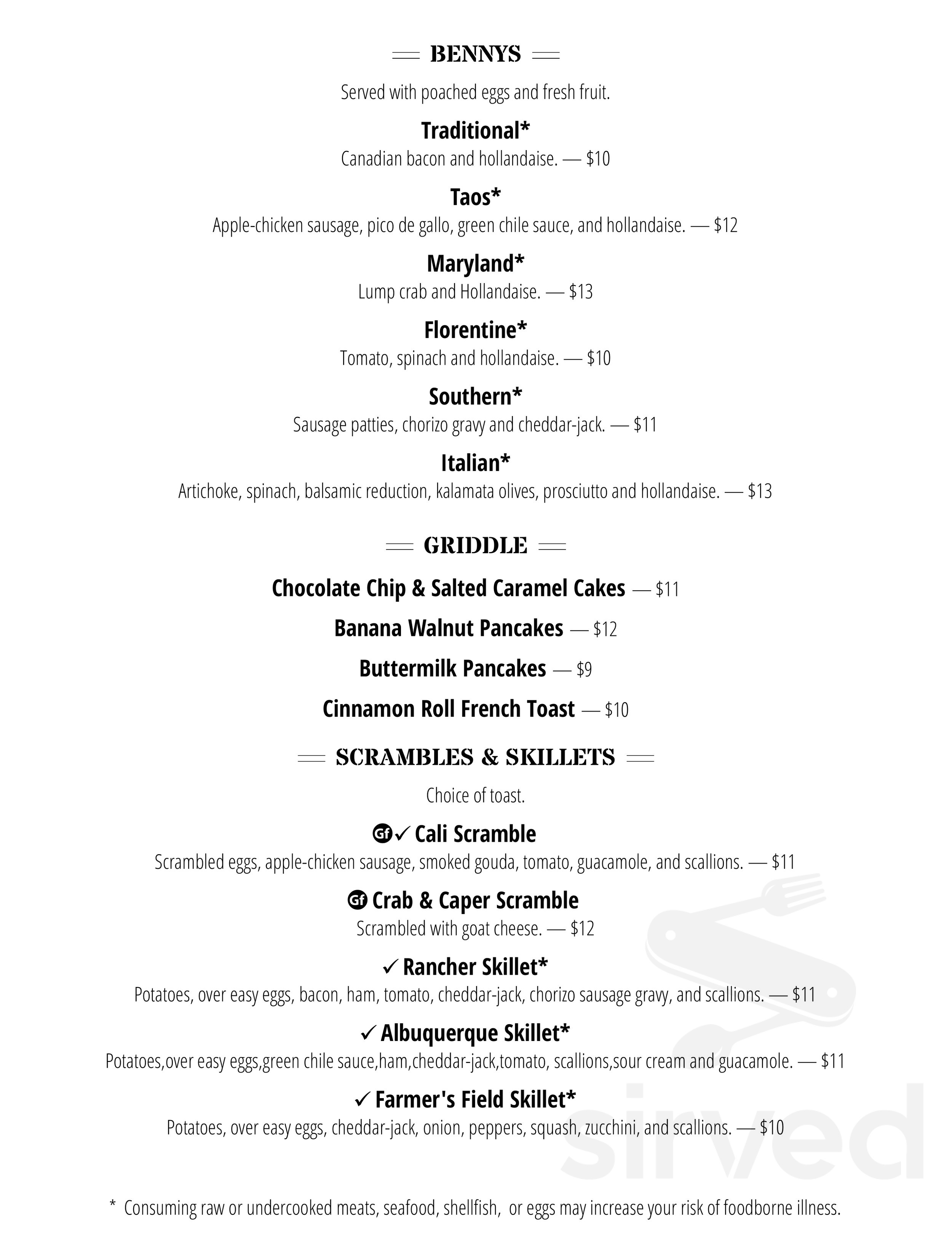 Menu - Littleton CO's Grande Station | Sirved