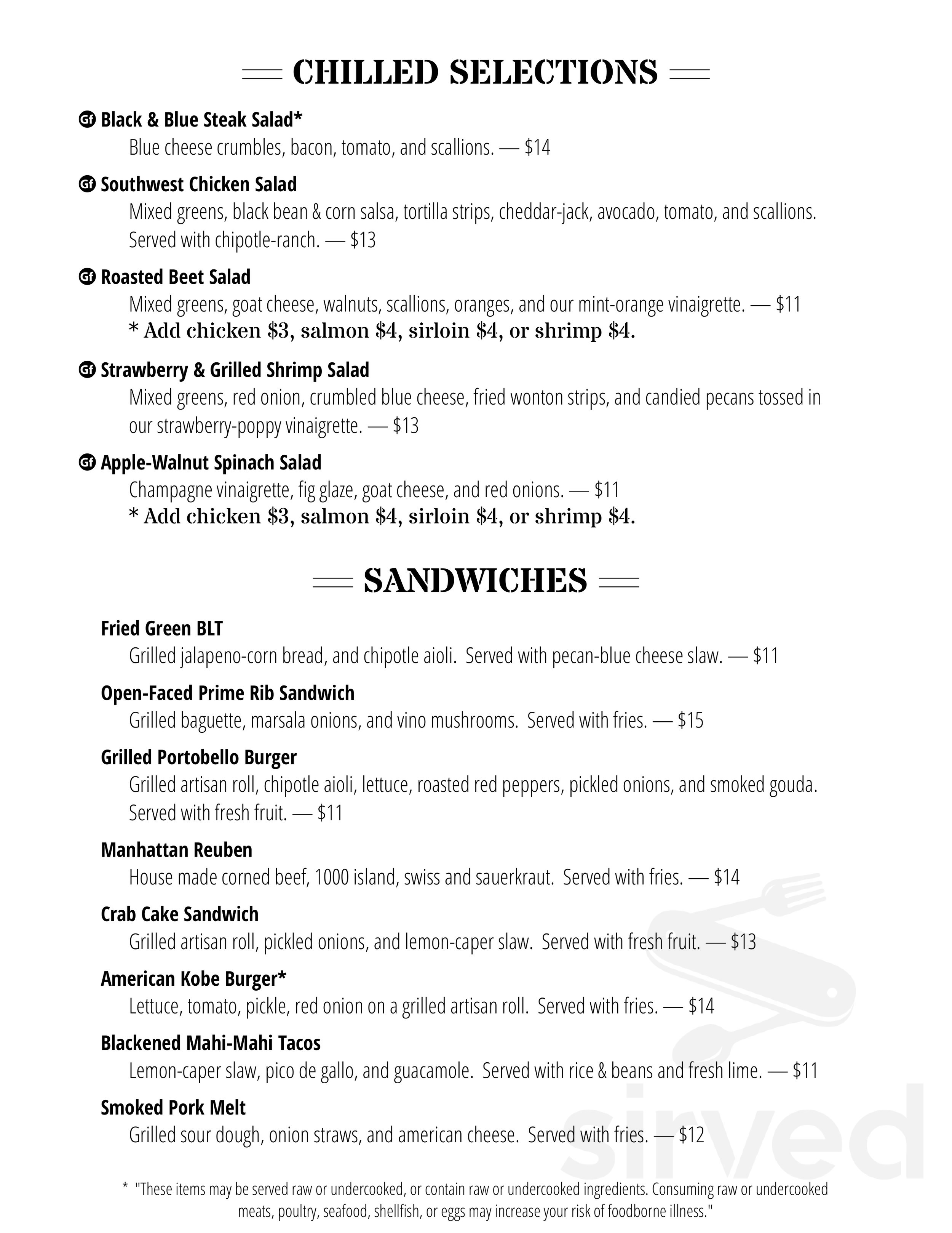 Menu - Littleton CO's Grande Station | Sirved