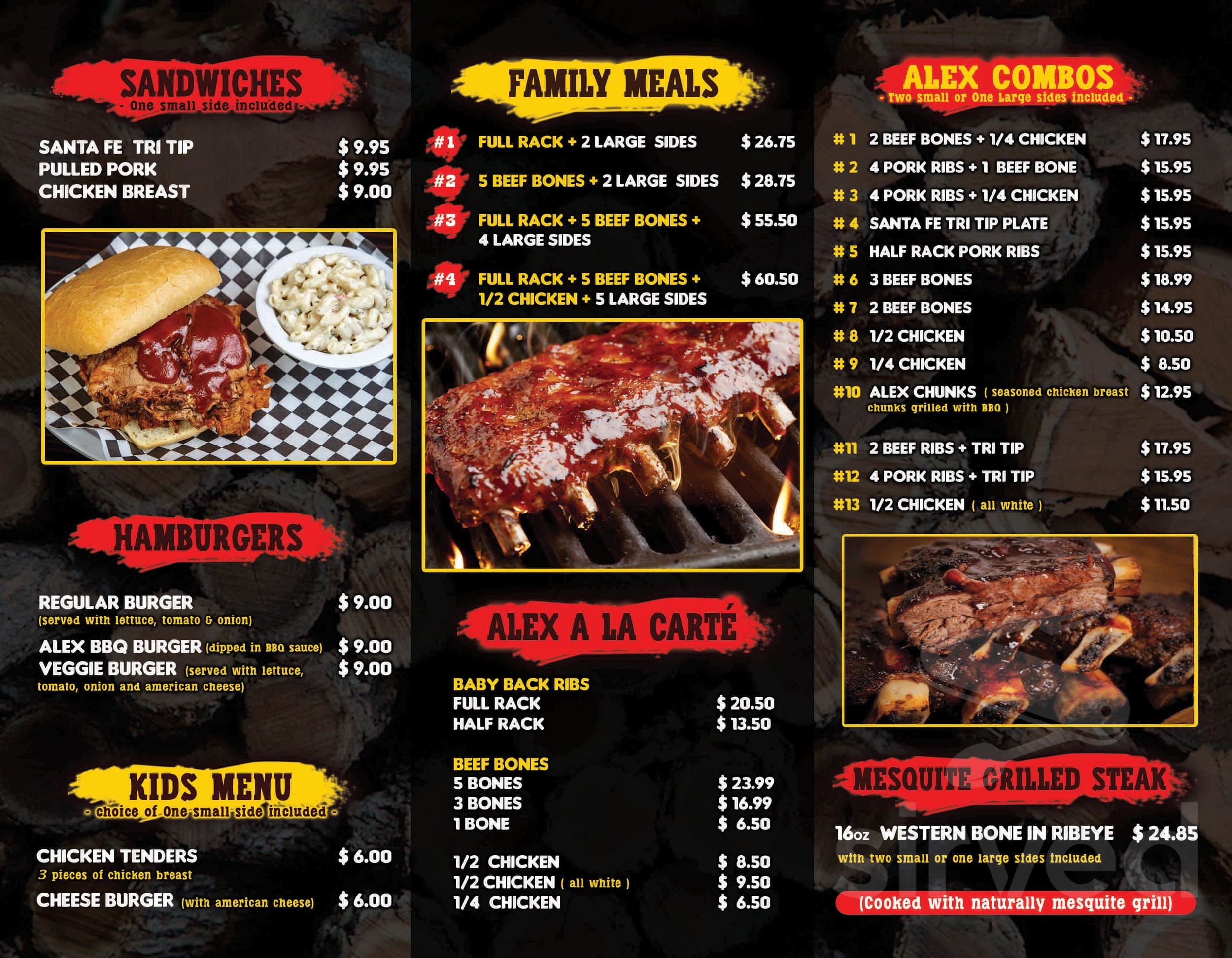 Lil Alex BBQ menus in Bonita, California, United States