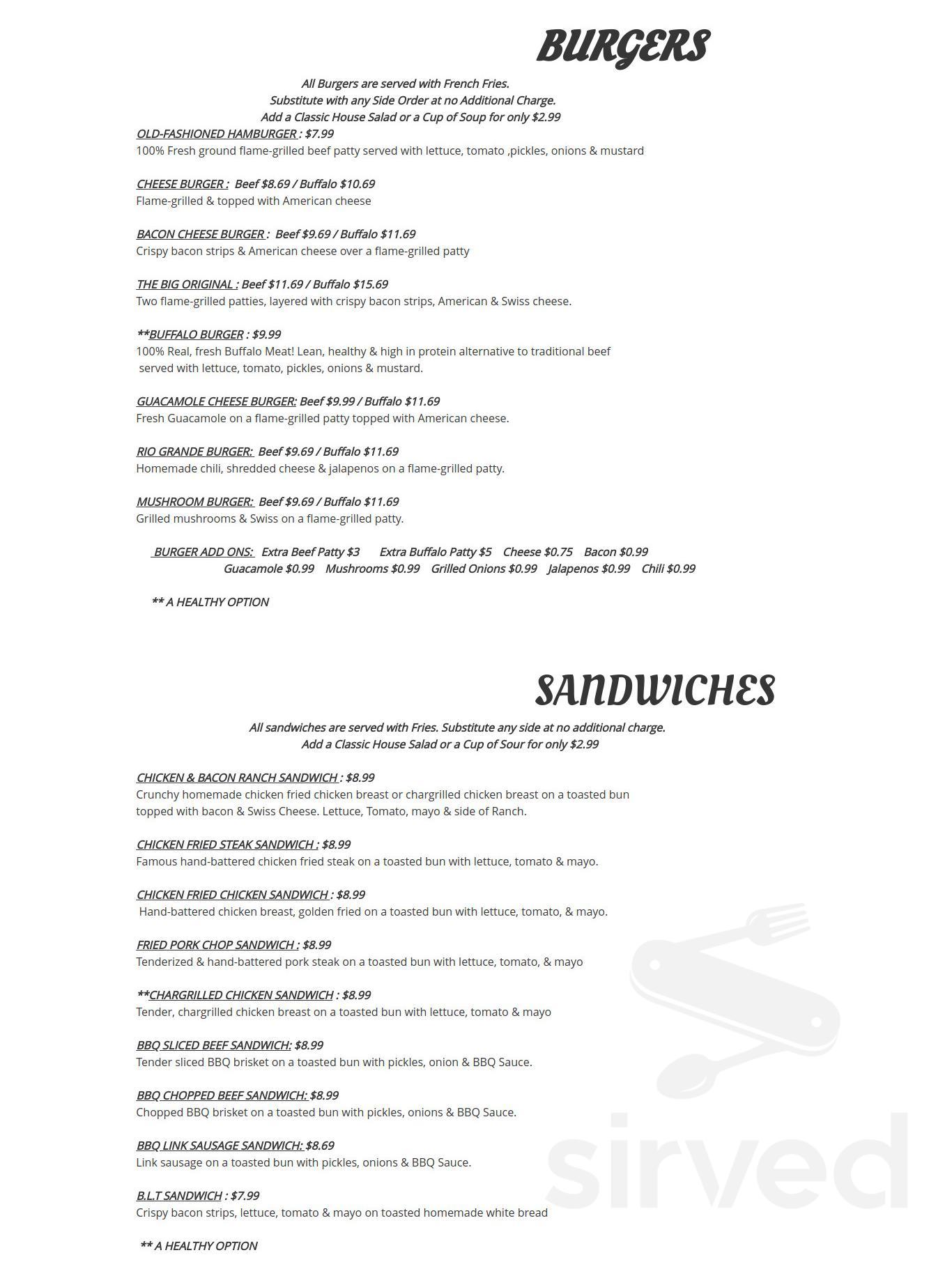 The Original Neal's Restaurant menus in Spring, Texas, United States